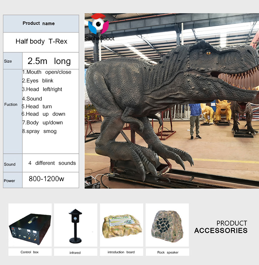 Wholesale Dinosaur Amusement Park Realistic Dinosaur Animatronic Remote ...